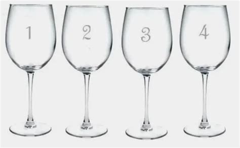 Numbered Etched Wine Glasses Set Of 12 Enhancing Your Habitat