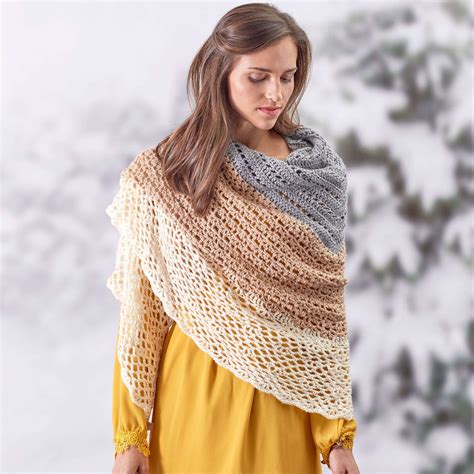 Free Red Heart Sensational Shawl Crochet Pattern Yarnspirations