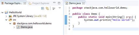 Ví Dụ Tạo Java Project Hello World Trên Eclipse Stackjava