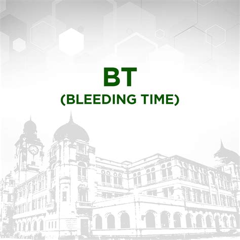 Bt Bleeding Time Test Kmc Labs