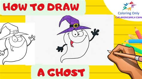 How To Draw A Ghost In 4 Minutes Step By Step Drawing Guide YouTube