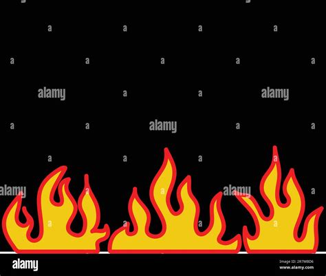Red Burning Flame Pattern Vector Stock Vector Image And Art Alamy