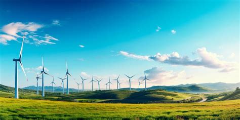 premium ai image a vast wind farm with multiple wind turbines ai