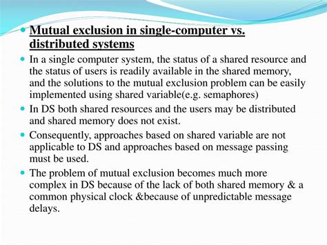 Ppt Synchronization Distributed Mutual Exclusion Week6 Powerpoint