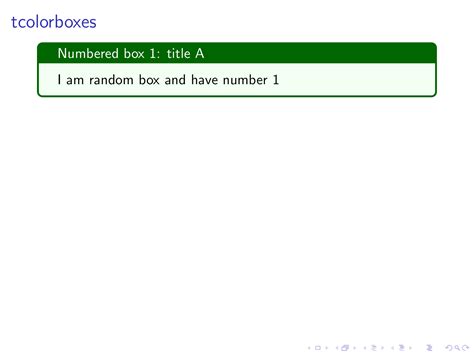 set counter for tcolorbox environment in beamer tex latex stack
