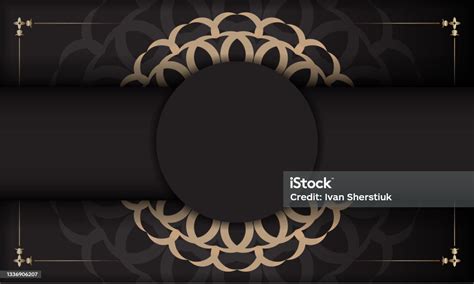 고급스러운 장식과 로고를 위한 장소가 있는 블랙 배너 빈티지 패턴엽서 인쇄 디자인 용 템플릿 0명에 대한 스톡 벡터 아트 및 기타 이미지 Istock