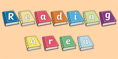 Reading Area On Books Display Cut Outs Twinkl