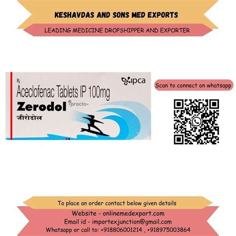 Zerodol Aceclofenac Tablet Cipla Ltd 10 Tablets At ₹ 75box In Nagpur