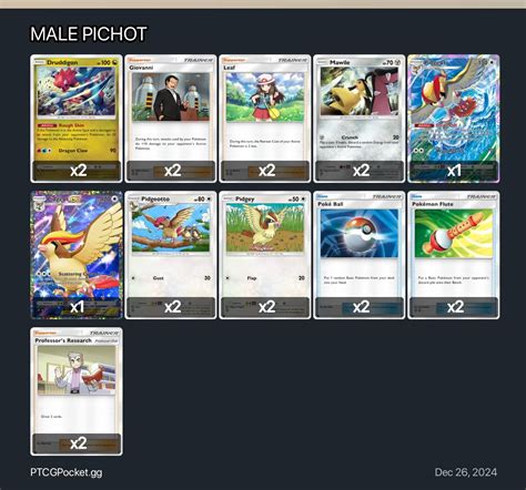 Male Pichot Pokémon Tcg Pocket