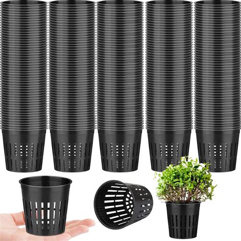 Reeooue 500 Pack 2 Inch Hydroponics Net Pots Slotted Mesh