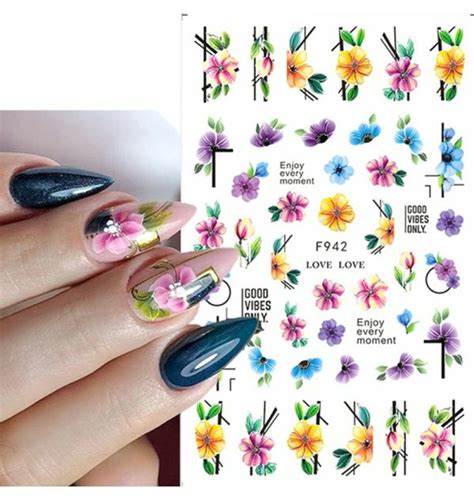 여름네일아트 네일스티커 패디 파츠 재료 장식 3d 꽃 기하학 슬라이더 손톱 아보카도 과일 여름 네일 스티커프 티몬