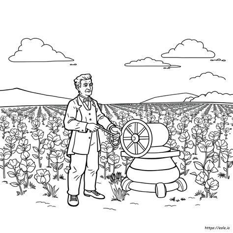 Eli Whitney Coloring Page