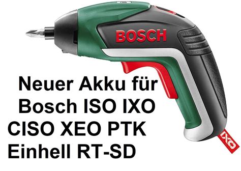 Neuer Akku Für Bosch Iso Ixo Ciso Xeo Ptk 36 Einhell Rt Sd 36 Neu Und