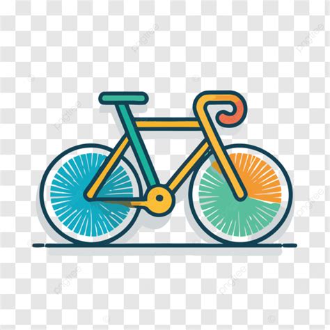 Bicycle Logo On White Background With Colorful Colors Vector A Simplistic Colorful Icon Of Bike
