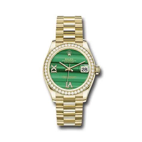 Купить Rolex Datejust 31mm Yellow Gold Malachite Dial 278288rbr в