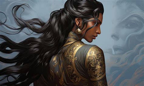Premium Photo With Her Adorned Armor And Determined Gaze The Indian