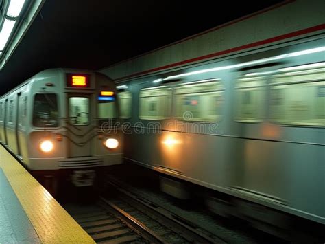 Dynamic Subway Scene With Arriving And Departing Trains Ai Stock Image Image Of Commuter