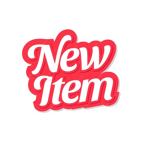 New Item Vector Lettering Isolated Premium Vector