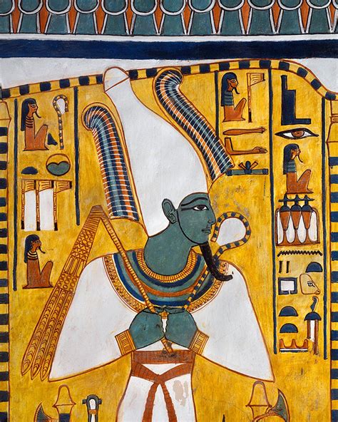 A Representation Of The God Osiris From A Column In The Tomb Qv 66 Of