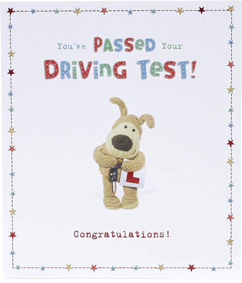 Congratulations Card Passed Driving Test Card Cute Boofle