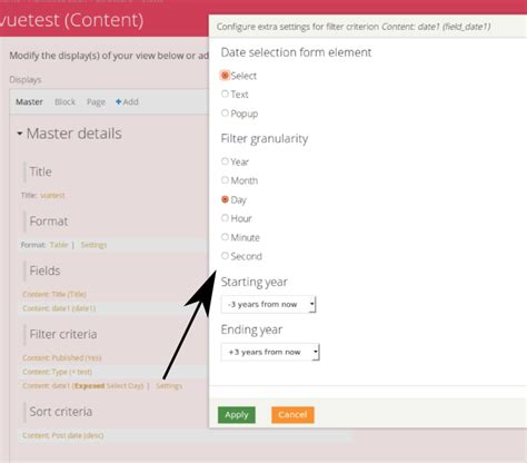 exposed and grouped date field filter with empty not empty choice