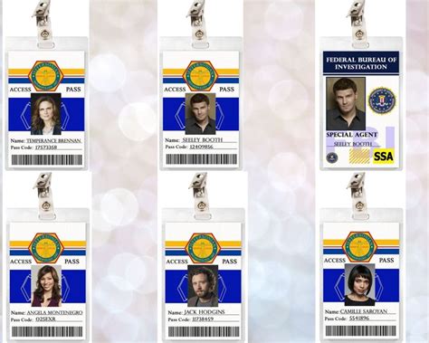 Bones Jeffersonian Institute Id Badge Temperance Brennan Seeley Booth