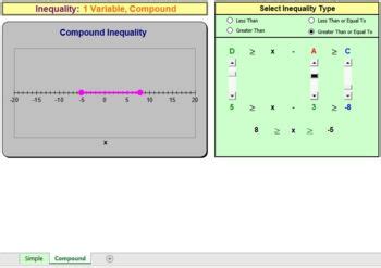 Demonstrate Inequalities In Variable Graphs With An Animated Excel File