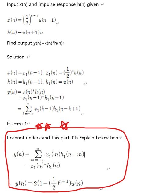 Solved Input Xn And Impulse Response Hn Given