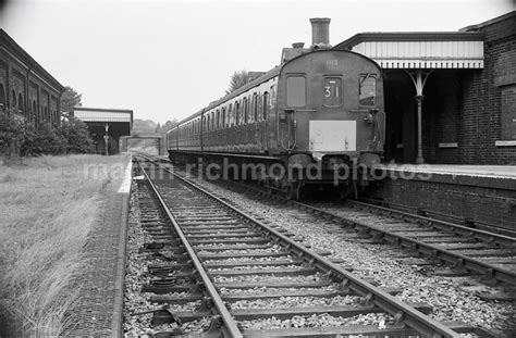 Hailsham Station Class 205 Demu 1112 1960s Railway Negative Rn312 £10