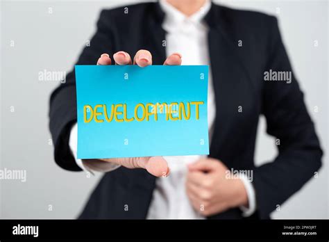 Sign Displaying Development Business Idea A Cycle In Which Somebody Or