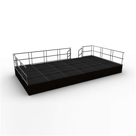 Intellistage Quicklock 288 Square Foot Stage System With Guardrails