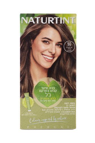 צבע לשיער ערמונים בהיר מוזהב 165 מל נטורטינט Permanent Hair Color 5g Light Golden Chestnut 165