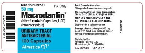 Macrodantin Package Insert Prescribing Information Moa