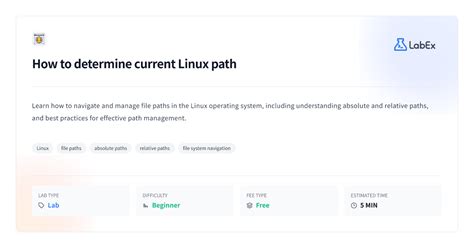 how to determine current linux path labex