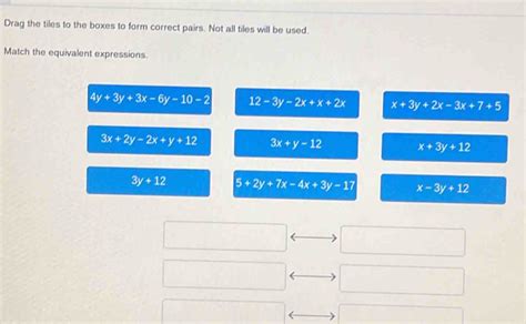 Solved Drag The Tiles To The Boxes To Form Correct Pairs Not All Tiles Will Be Used Match The