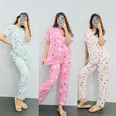 Ps Pj Plus Size Up To Xl Women Adult Terno Pajama Shopee Philippines