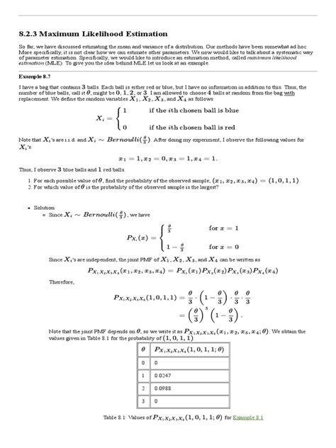 Maximum Likelihood Estimation Pdf Estimation Theory Bias Of An