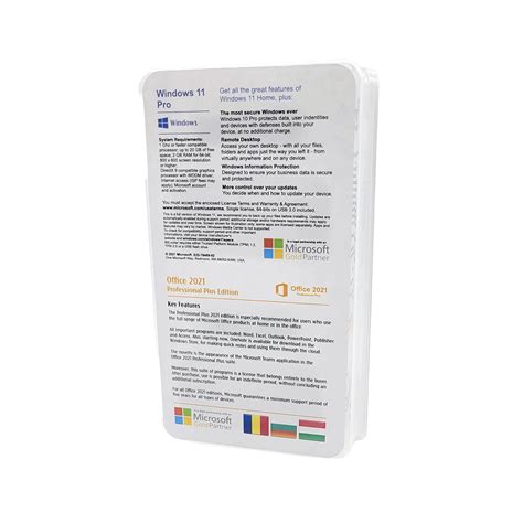 Пакет Microsoft Windows 11 Pro 64 бита с лиценз за Office 2021 Pro Plus всички езици eMAG bg