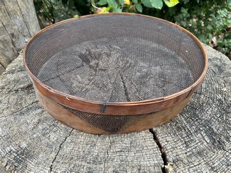 Antique Wooden Sieve Sifter Farmhouse Home Decor Rustic Decor