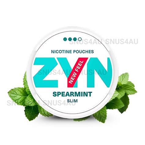 Zyn Nicotine Pouches Slim Spearmint 9mg Snus4au Snus Australia