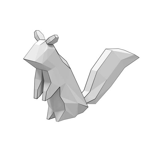 Squirrel 3d Papercraft Model Free Printable Papercraft Templates