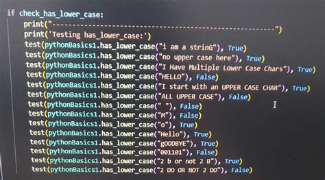 Solved If Check Has Lower Case Print Print Testing Chegg