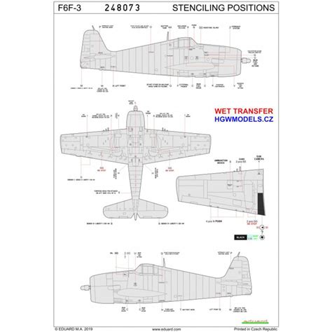 Decals Grumman F6f 3 Hellcat Stencils Designed To Be Used 148 248073