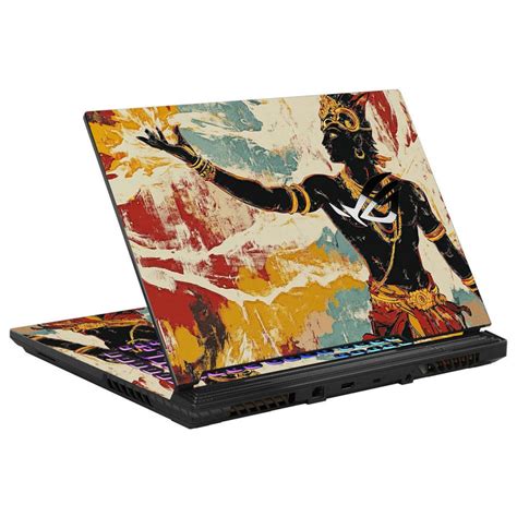 Royal King Lord Krishna 3d Embossed Laptop Skin Buy Online Now