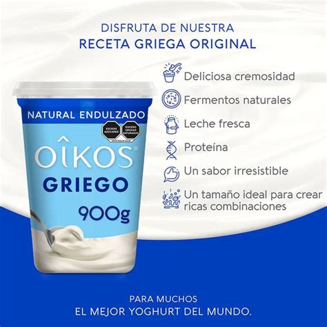 Yogurt Griego Oikos Natural 900 G H E B México
