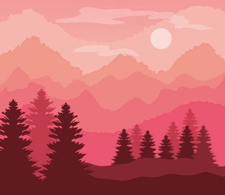 Mountain Tree Vector Art Icons And Graphics For Free Download