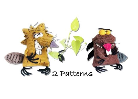 Pdf Pattern Of Dag And Norb Crochet Beaver Detailed Illustrated Pattern
