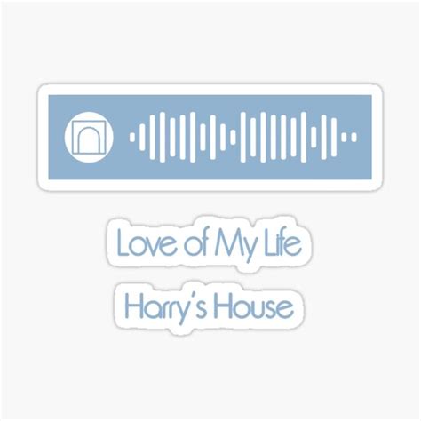 Harrys House Harry Styles Love Of My Life Spotify Code Sticker For