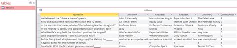 solved case projects modified trivia game if necessary