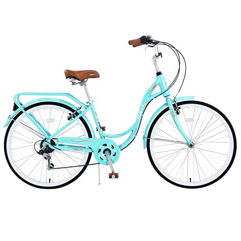 26 Womens Bike 7 Speeds Steel Frame Beach Cruiser Bike Comfort Ladies